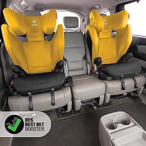 Diono Monterey 4DXT Latch, 2-in-1 High Back Booster Car Seat with Expandable Height, Width, Advanced Side Impact Protection, 8 Years 1 Booster, Yellow Sulphur