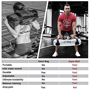 JOYPLUS Aqua Bag Sandbag Alternative - Adjustable Aqua Bag and Power Bag with Water - Core and Balance Trainer - Portable Stability Fitness & Full Body Workout Equipment,Cylinder,MAX Weight 44LB