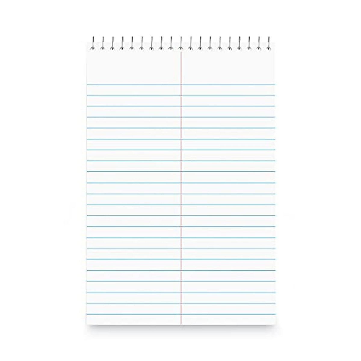 Steno Pads Notebooks, Top Bound Spiral Steno Book -Stenos Note Pads Gregg Ruled, White, 80 Sheets Per Steno Notepad - 6 x 9 Inch - Great for Note-taking and Making To-do Lists - 6 Pack