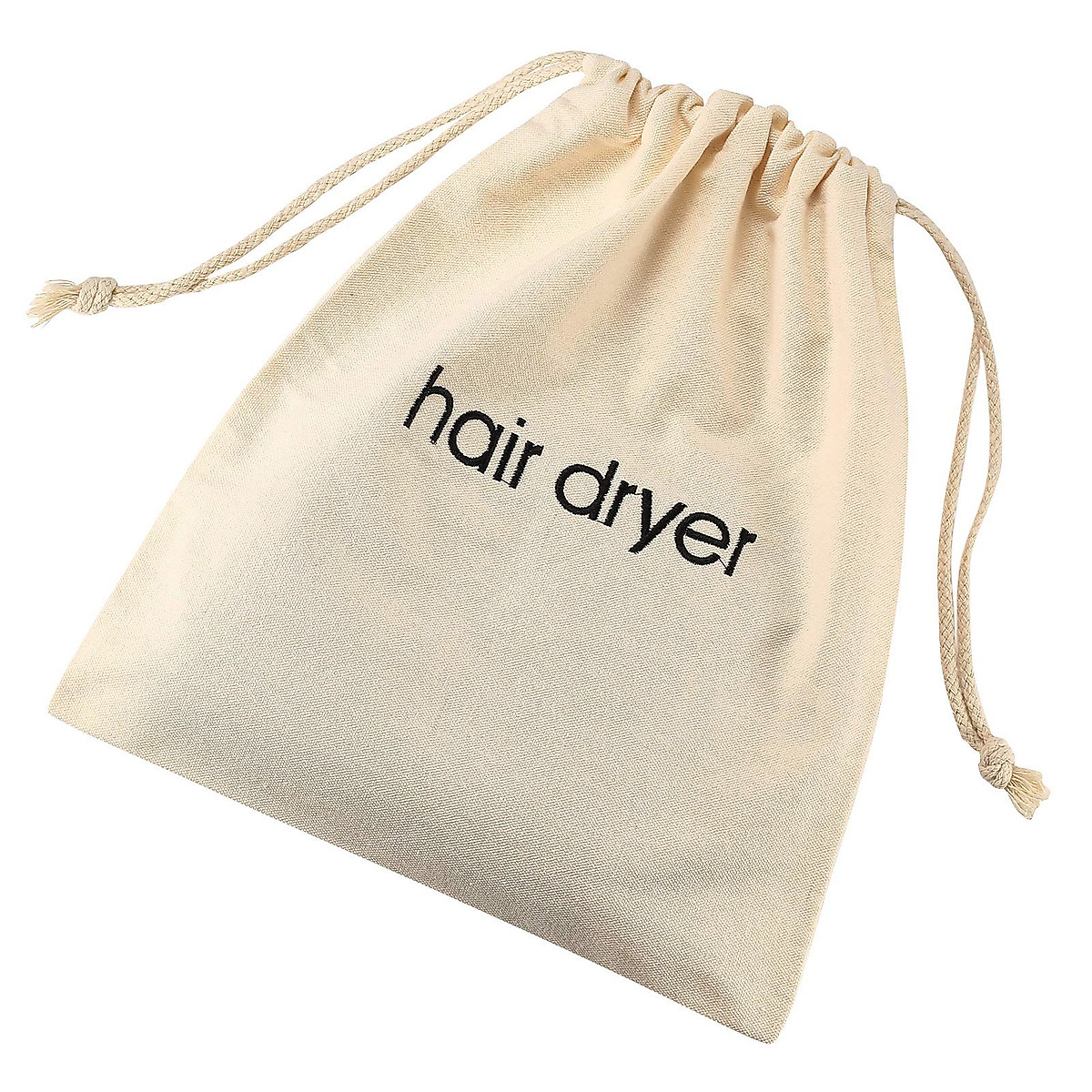 ERKXD Hair Dryer Bags Drawstring Bag Container Hairdryer Bag for travel bathroom (White)