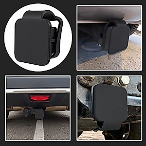 2PCS 2” Trailer Hitch Cover 2 inch Trailer Hitch Plug Tow Receiver Tube Plug Cap Hitch Receivers Cover Compatible with Class 3 4 5 GMC Toyota Ford Jeep Dodge Nissan Mercedes Benz BMW Polaris ATV UTV