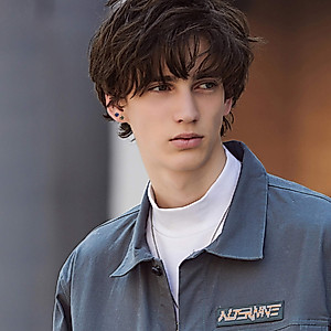 ORAZIO 12 Pairs Magnetic Stud Earrings for Men Women Non-piercing Rhinestone Magnet Earrings Stainless Steel Magnetic Clip on Nose Stud Earrings Set