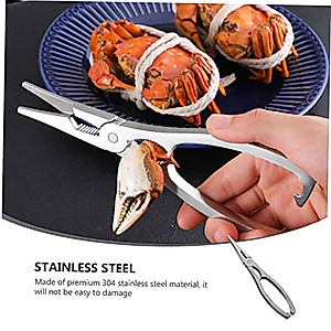 Crab Crackers 1pc Stainless Steel Crab Claws Tool Seafood Tools Biscuits Cookies Crab Crackers and Tools Seafood Crackers Lobster Plier Lobster Crackers Crab Eating Clamp Walnut