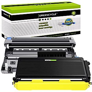 greencycle (1 Drum + 1 Toner) High Yield Black Toner Cartridges & Drum Drum Unit Set Compatible for Brother TN550 TN580 DR520 use with DCP-8060 DCP-8065DN HL-5240 HL-5250 MFC-8870WN
