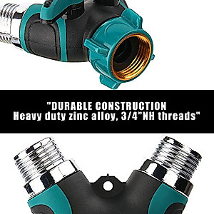 Solimeta 2 Way Water Splitter Heavy Duty, Water Faucet Splitter, Hose Bib, Garden Hose Splitter, Garden Hose Connector