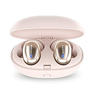 1MORE Stylish True Wireless in-Ear Headphones - Bluetooth - 6.5 Hours of Battery - 15-Minute Quick Charge for 3 Hours of Use – Portable Charging Headphone Case Included - Gold (Renewed)
