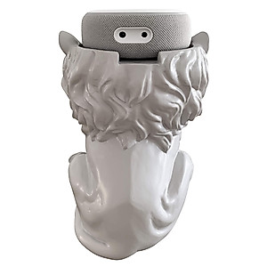 Dekodots Smart Speaker Table Stand (Lion) - Decorative Holder for Amazon Echo Dot or Google Home Mini - Portable Design, No Sound or Microphone Interference - Durable Poly-Resin