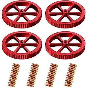 Aluminum Hand Twist Leveling Nut and Hot Bed Die Springs Printer Compression Springs Compatible with 3, Ender 5/5 Plus/Pro, CR-10, CR10S/10S Pro, CR 20 3D Printer (8 Pieces)