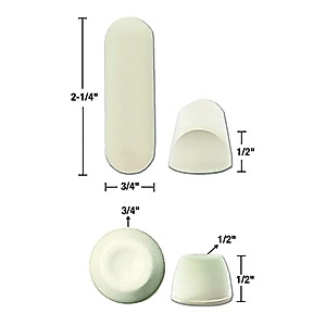 Danco 10062 Universal Bumper, for Use with Toilet Seats, Rubber, 1 Pack, White