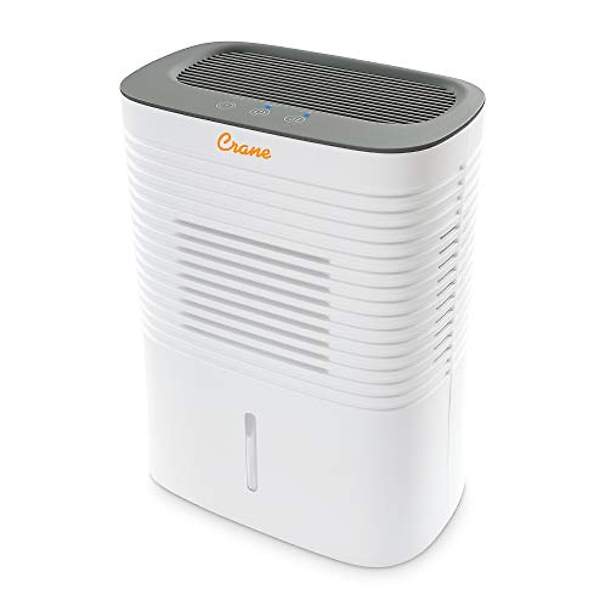 Crane Dehumidifier, Compact Portable Design, Effective Moisture Removal up to 300 Sq. Feet, 0.5 Gallon – 2 Liter Water Tank, White