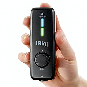 IK Multimedia iRig Pro I/O audio interface for iPhone, iPad, Mac, iOS and PC with USB-C, Lightning and USB cables, 24-bit, 96 kHz recording and guitar, bass and XLR mic inputs