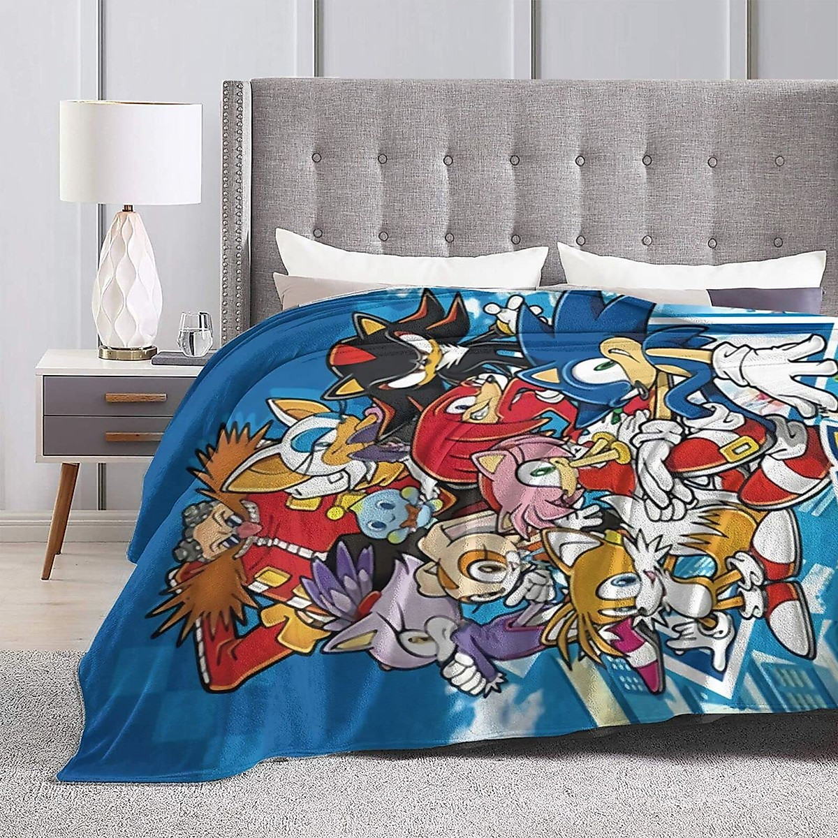 Longview Game Blanket Ultra-Soft Flannel Throw Blanket Cartoon Blankets Light Weight Bed Couch Living Room for Boys Grils 50''X40''