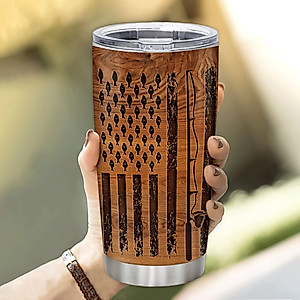 Hyturtle Personalized Fishing Gifts For Men - Can't Work Today My Arm Is In A Cast Tumbler 20 Oz Travel Coffee Mug Stainless Steel - Fathers Day Gift For Dad, Him, Boy, Husband On Birthday, Christmas