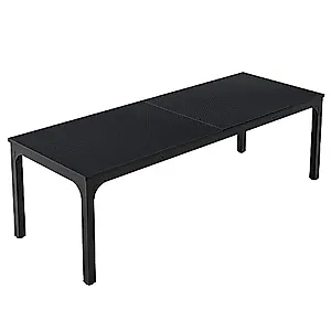 LITTLE TREE 78.7 Inches Extra Long Two Person Office Desk,Double Workstation for Home Office,Black