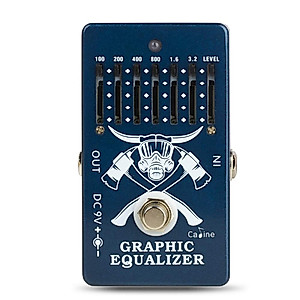Caline Guitar Effects Pedal EQ 6-Band Graphic Equalizer Distortions Pedal Metal True Bypass CP-71