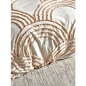 INDACORIFY Beautiful Tufted Duvet Cover Cotton Bohemian Duvet Cover Comforter Doone Cover Washed Indian Cotton Duvet 2 Pillow Cover Custom Size Bedding Set (King 90 X 104 Inches)