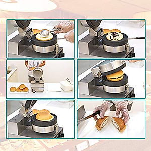 Kolice Commercial Gelato Panini Press Machine, Donut Ice Cream Dessert Italy Ice Cream Sandwich Press Machine, Commercial Krapfen Warmer, Gelato Panini Press