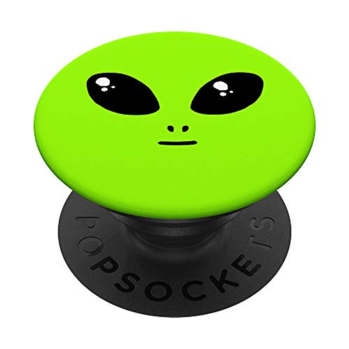 Green Alien Face (Head) - Lime Neon Green PopSockets PopGrip: Swappable Grip for Phones & Tablets