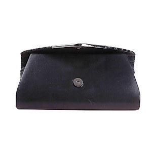 KALAIEN Envelope Clutch Purses for Women Glitter Evening Bag Handbags For Wedding and Party (Black)