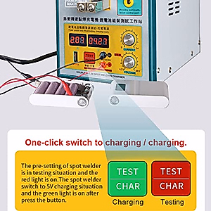 RCBDBSM 3.2KW Battery Spot Welder, Pulse Welding Machine for 4 Rows of 18650 14500 Lithium Batteries Battery Pack Work, with Cooling System and Charging Testing Function