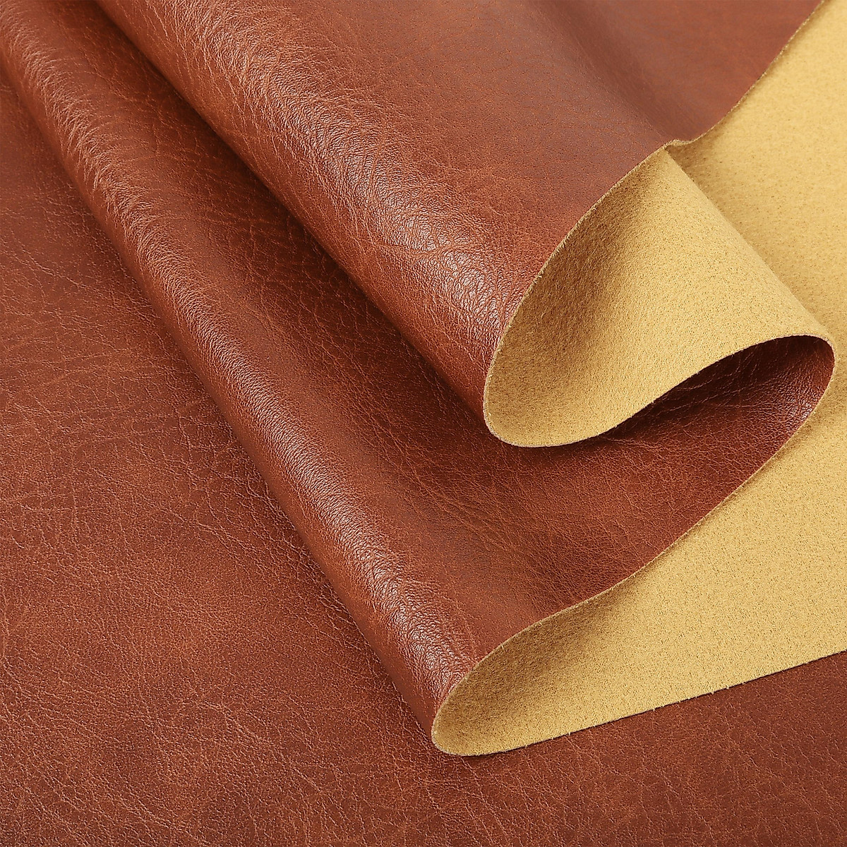 Brown Upholstery Faux Leather Sheets: LOTOFUN 52"x36" Red Distressed Bark PU Artificial Leatherette Vegan Synthetic Pleather Fabric by The Yard for DIY Crafts