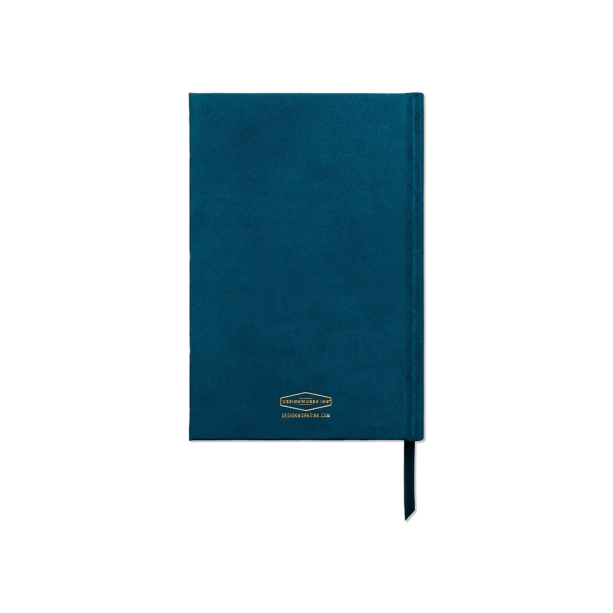 DesignWorks Ink Suede Cloth Hardcover Journal Notebook with 240 Lined Pages and Satin Ribbon Marker for Work, Writing - Anderson Design World Travel San Miguel De Allende Mexico Blue Gold (JB86-2026AD)