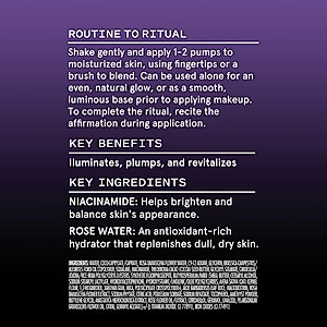 Let Me Glow Illuminating Serum & Makeup Primer, Brightens & Plumps for Highlighted, Dewy & Glowing Skin with Niacinamide, Vegan, Cruelty-Free, 1 Fl Oz