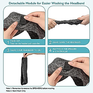 ASIILOVI Headband Headphones 2023 Version Bluetooth Headband for Women Knotted Headband with Ultra-Thin HD Speakers & Mic, Perfect for Yoga Running Workout Travel Sports Unique Gifts