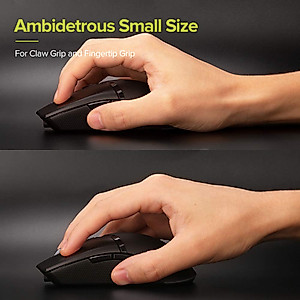 DeLUX M800DB Gaming Mouse Wireless, Lightweight (70g/2.47oz), 50 Hour Battery, PAW3335 16000DPI Sensor, Ultralight Weave Cable, 6 Programmable Buttons, and RGB Lighting (Black)