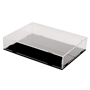 Evron Display Case for Collectibles Assemble Clear Acrylic Box Alternative Glass Case for Display Action Figures Home Storage & Organizing Toys (10.5x7.5x2 inch; 26x19x5 cm)
