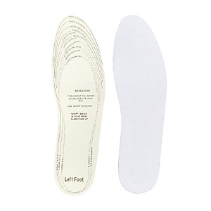 5 Pairs Odor Control Summer Pure Cotton Terry Cloth Shoe Insoles,Absorbs Sweat & Controls Odor Ideal for Wear Without Socks,Barefoot Shoe Inserts