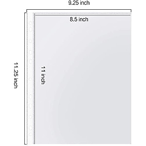 Sheet Protectors | 200 Pack Page Protectors - Sheet Protectors for 3 Ring Binder, 8.5” x 11”