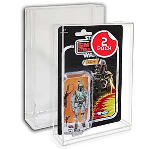 EVORETRO Action Figure Display Case Protector Compatible with Star Wars, Marvel Legends, GI-Joe 3.75 in Carded Action Figures, Anti-UV Thick Durable Clear Acrylic Box, Lasts for Years to Come - 2 Pack