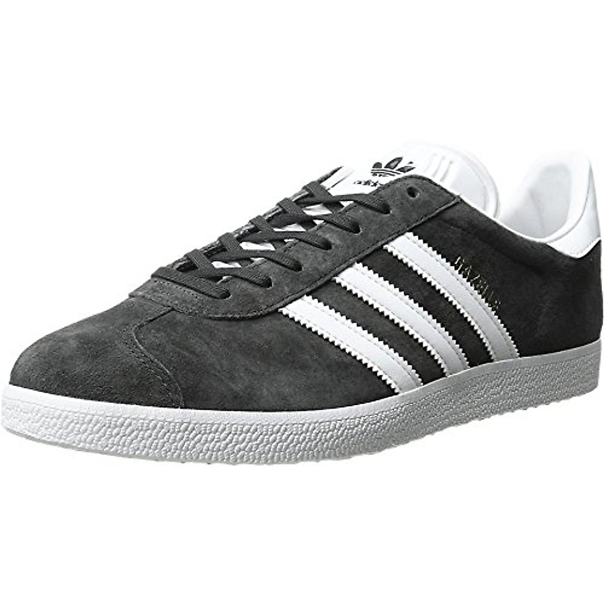 adidas Originals Gazelle Foundation Dark Grey Heather Solid Grey/White/Gold Metallic 10.5