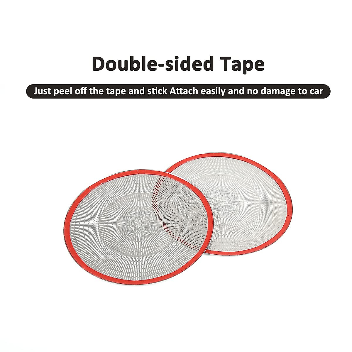 LLKUANG Car Front Door Speaker Horn Net Kit for Toyota FJ Cruiser 2007-2021 Stainless Steel Trunk Woofer/Speaker Cover Trim Accessorise (Front door speaker)