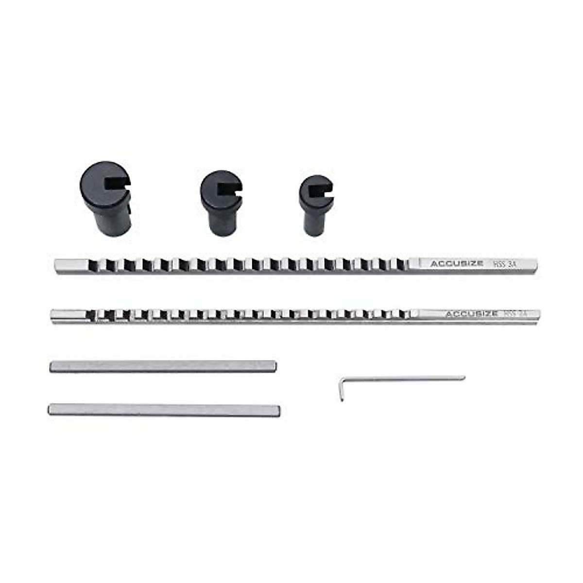 Accusize Industrial Tools No 60 Metric H.S.S. Keyway Broach Sets in Fitted Box, 5100-0060