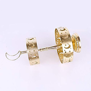 PTYQU Eid Mubarak Golden Metal Tray Decorations Cookies Storage Ramadan Ornament Party Festival Table Decor-Double-Layer Assembly