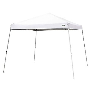 Caravan Canopy V Series 12 by 12 Foot Outdoor Shade Instant Canopy Kit with Steel Frame and 150D Polyester Canopy Top, 3 Leg Height Settings, White