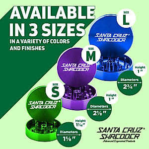Santa Cruz Shredder Metal Herb Grinder Knurled Top for Stronger Grip 2-Piece Small (Mini) 1.7" (Green)