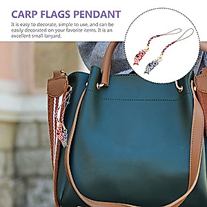 Veemoon 2pcs Cell Phone Charms Chain Japanese Koinobori Carp Streamer Hanging Pendant Phone Lanyard Cell Phone Strap for Phones ID Badge Bags Decor