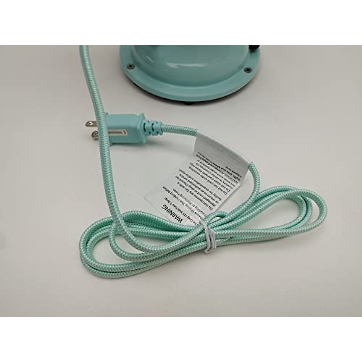 8" All Metal Durable Tabletop Fan Retro Antique Style 3 Speed Oscillating Desk, Mint