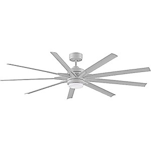 Fanimation MAD8152MWW Odyn Custom Ceiling Fan Motor with Light Kit, 56, 64 or 72 inch blade sweeps available, Matte White