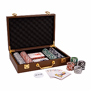 ZOOCEN Classic Poker Chips Set 11.5 Gram Chips, 2 Decks of Playing Cards Poker Set