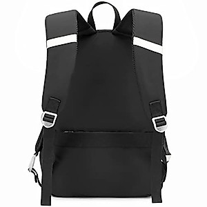 Spotted Tiger School Backpack for Girls Backpack with Lunch Box Anime Bookbag School Bag Kawaii Backpack Set for Teen Girls (Black)