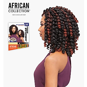 6 Packs Deal!!! JAMAICAN BOUNCE 26" - Sensationnel African Collection Crochet Braid (6-PACK, 1B Off Black)