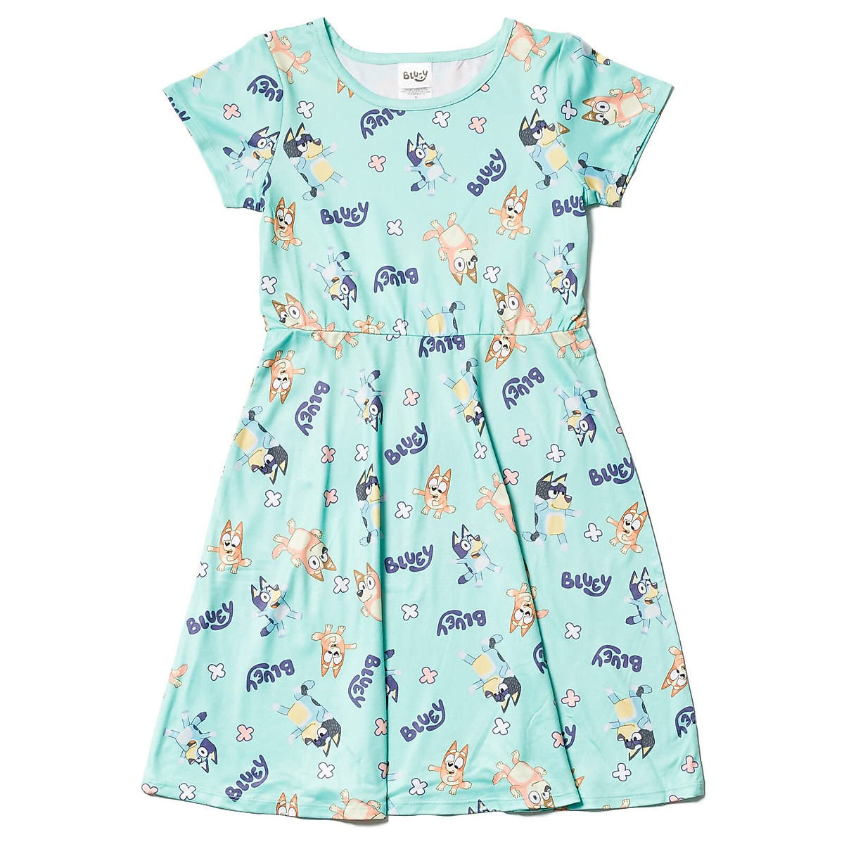 Bluey Mom Dad Bingo Toddler Girls 2 Pack Skater Dresses 5T Blue