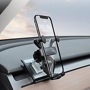 POSWIS Phone Mount Holder for Tesla Model 3/Y 2017-2023, Compatible with 4.7-6.7inch Phone, 360° Rotating Head Compatible with All Car
