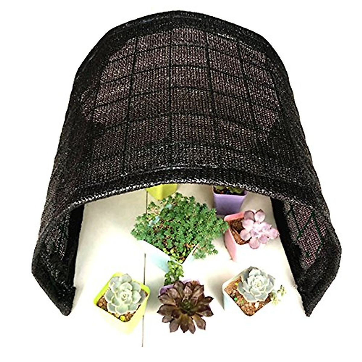 Marooma 6Pcs Greenhouse Hoops, 18.9 H x 18.9 W Plant Support Garden Stakes, Rust-Free Grow Tunnel 4ft Long Steel with Plastic Coated Support Hoops Frame for Garden Fabric, Garden Netting