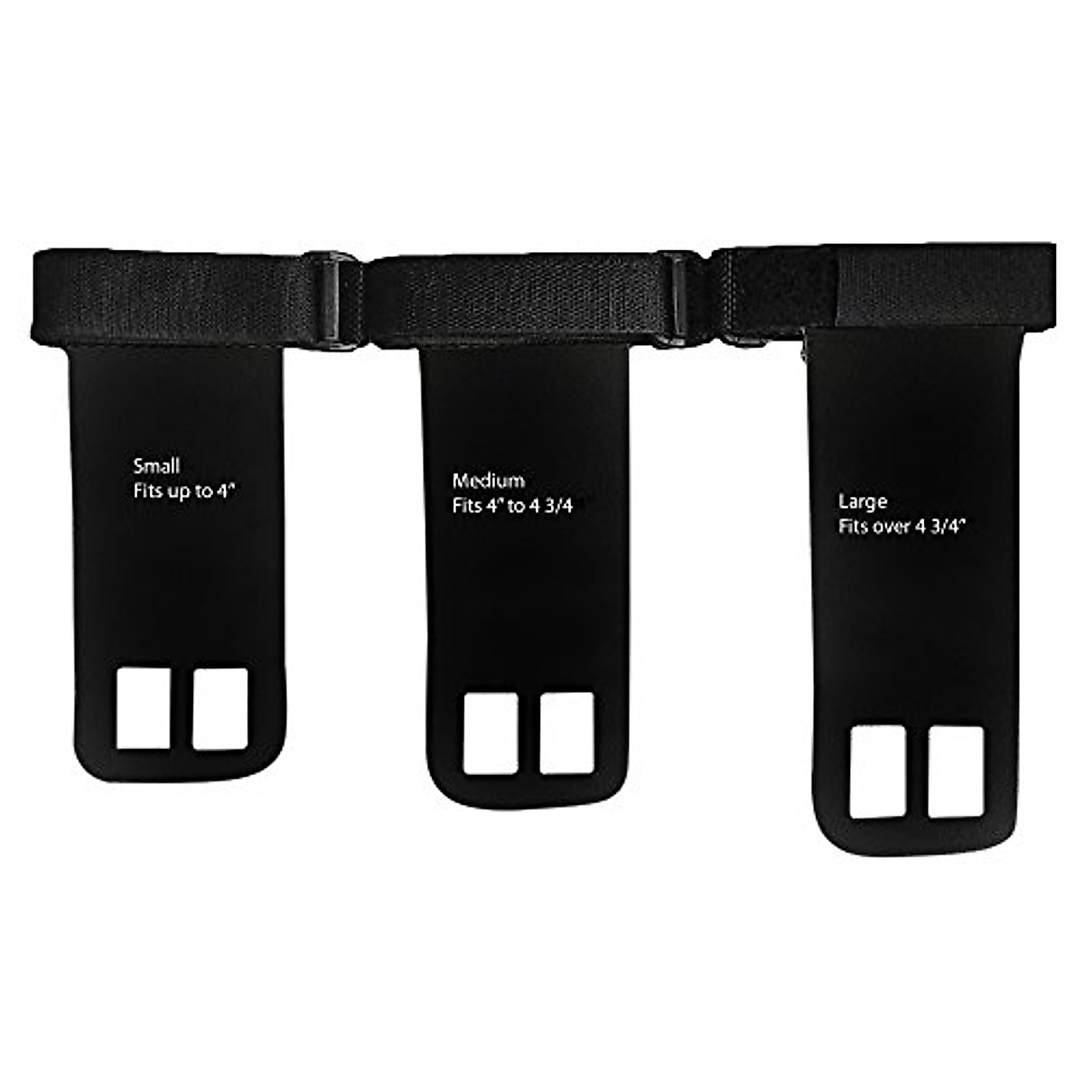 WODFitters Textured Leather Hand Grips for Cross Training, Kettlebells, Powerlifting, Chin Ups, Pull Ups, WODs & Gymnastics - with Grips Storage Pouch (Black, Small - Fits up to 4")