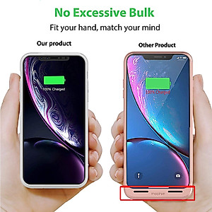 Battery Case for iPhone XR, 7000mAh Slim Portable Rechargeable Smart Protective Battery Pack Cover Power Bank Charging Case Compatible with iPhone XR (6.1 inch) Extended Battery Charger Case (Pink)